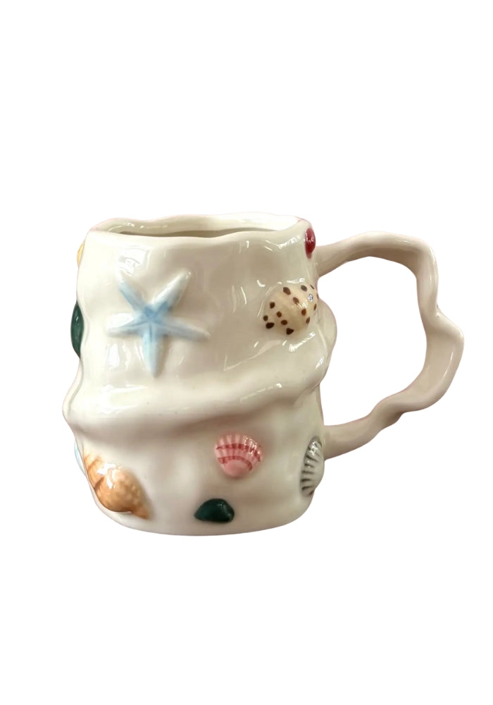 AZTEC HOUSE Seashell Mug – White Bohemian