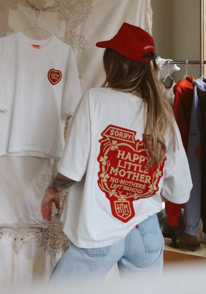 HAPPY LITTLE MOTHER Sorry Mom Tee - White – White Bohemian