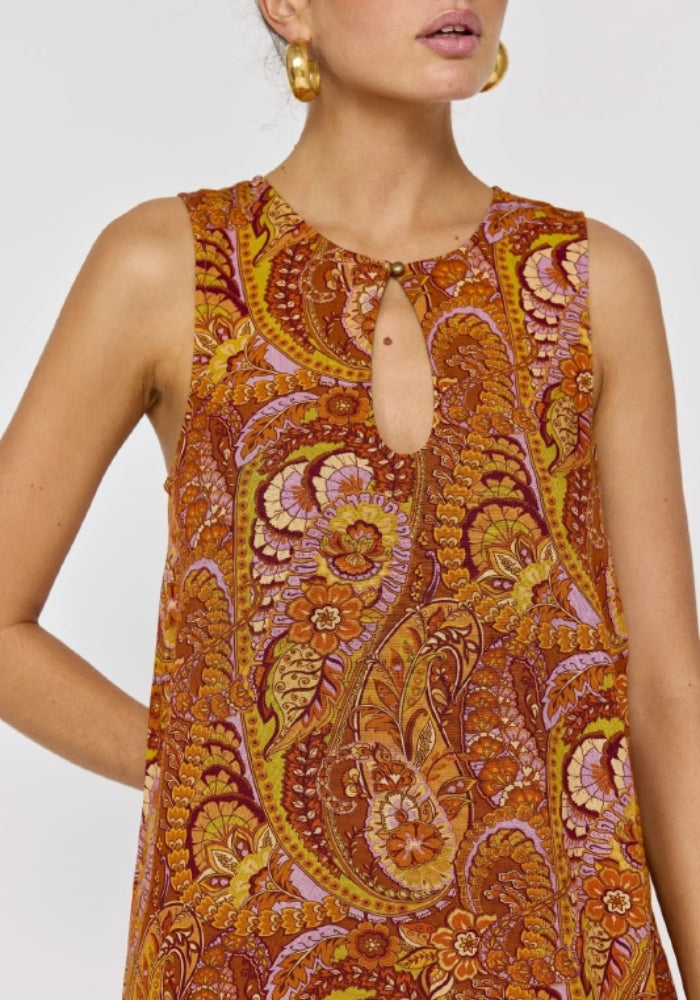 NINE LIVES BAZAAR Mae Mini Dress - Wild Honey – White Bohemian