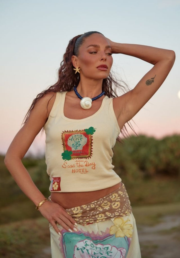 SABBI The Long Time No Sea Tank - Cream – White Bohemian