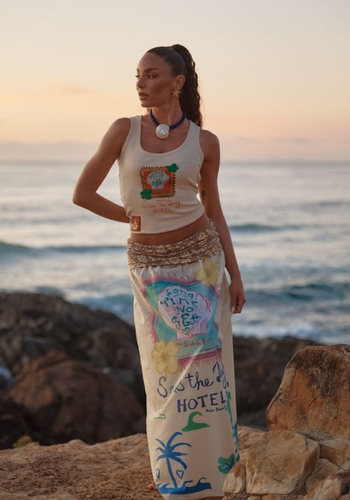 SABBI The Long Time No Sea Tank - Cream – White Bohemian