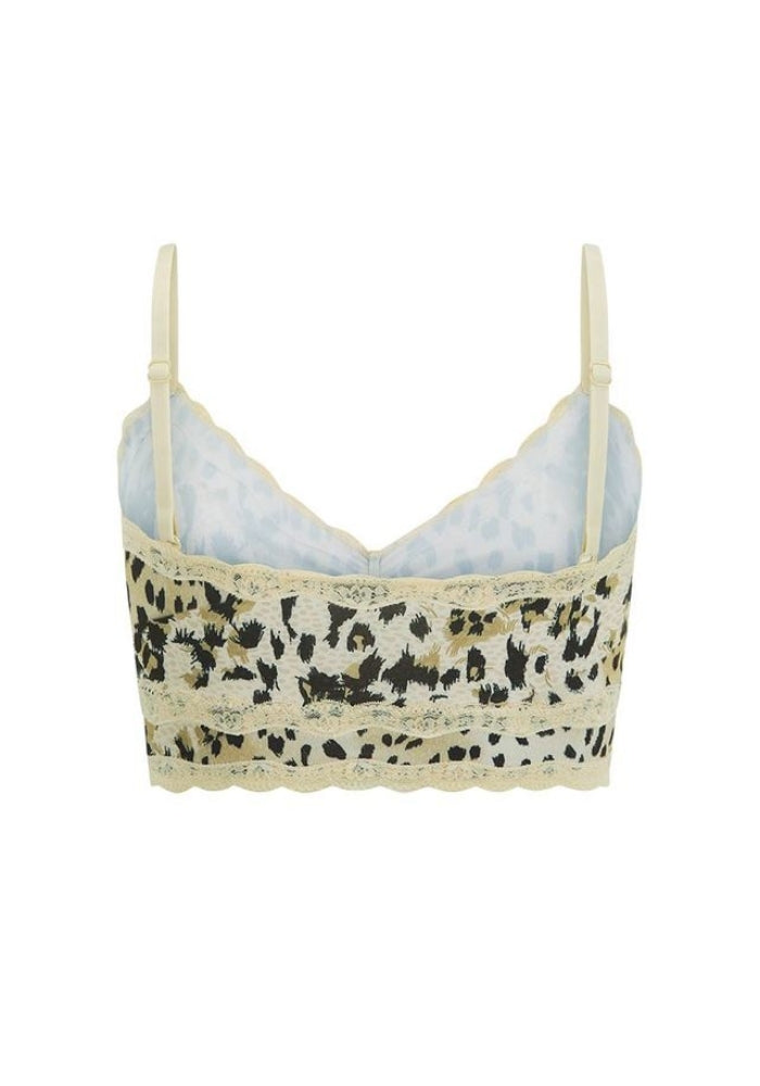 SPELL Snow Leopard Lace Bralette – White Bohemian