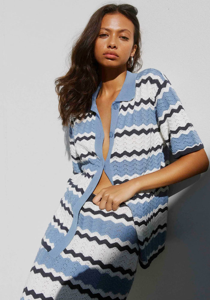 RUNAWAY THE LABEL Caprice Top - Steel – White Bohemian